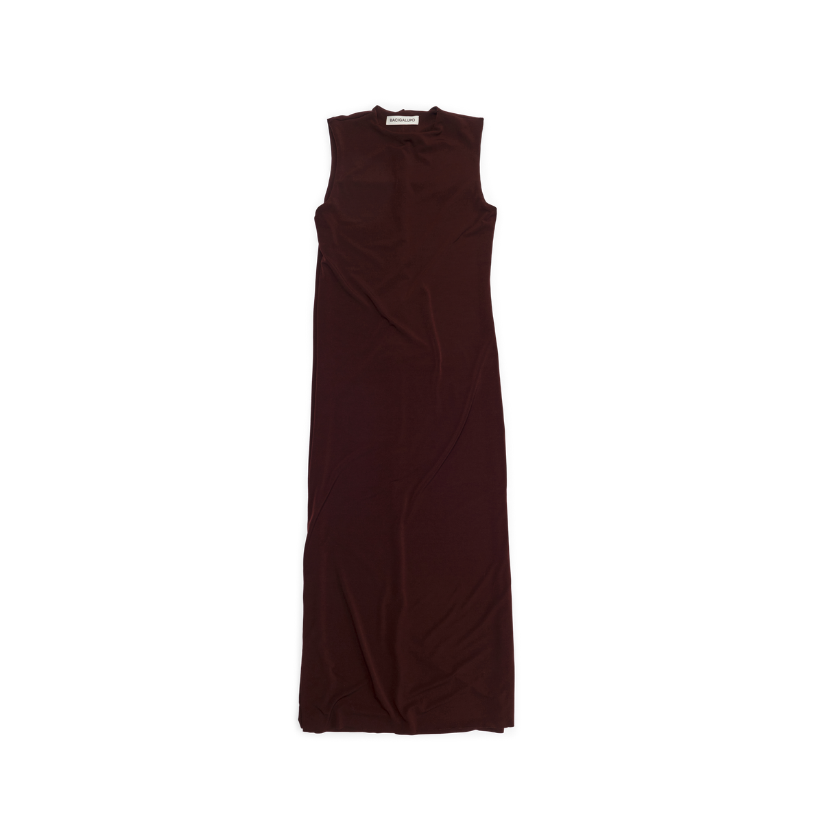 LONG LINE DRESS IN CHOCOLATE BROWN – bacigalupo